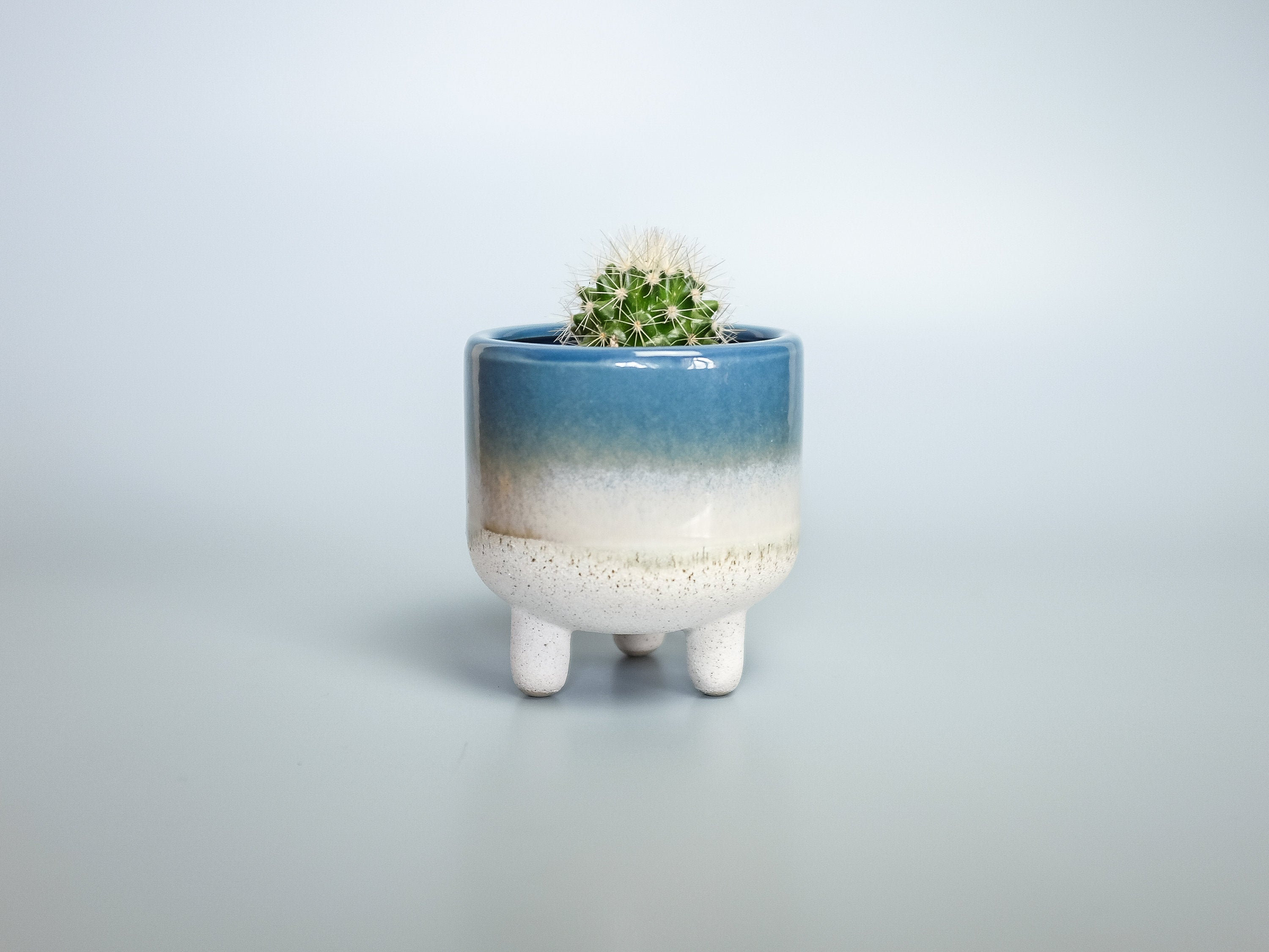 Fun Plant Pot Funky pot Blue plant pot Ombre plant pot | Etsy