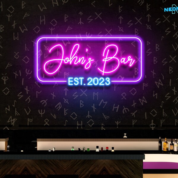 Neon Bar Sign - Etsy
