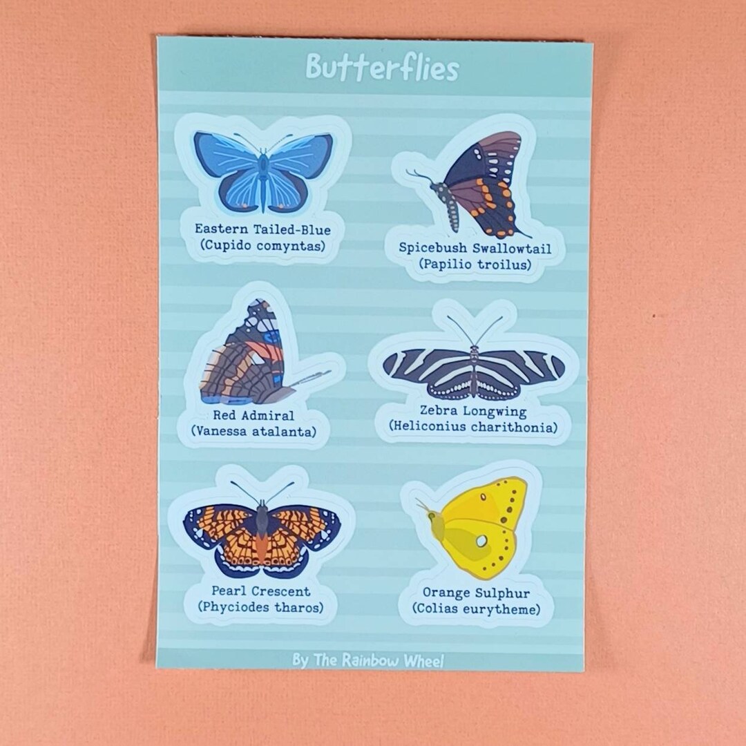 Butterfly Sticker Sheet Aesthetic Sticker Sheet Bullet - Etsy