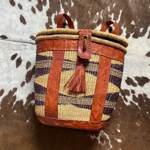 Bolga Basket Foraging Backpack,basket Backpack,african Basket Backpack ...