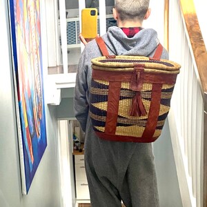 Bolga Basket Foraging Backpack,basket Backpack,african Basket Backpack ...