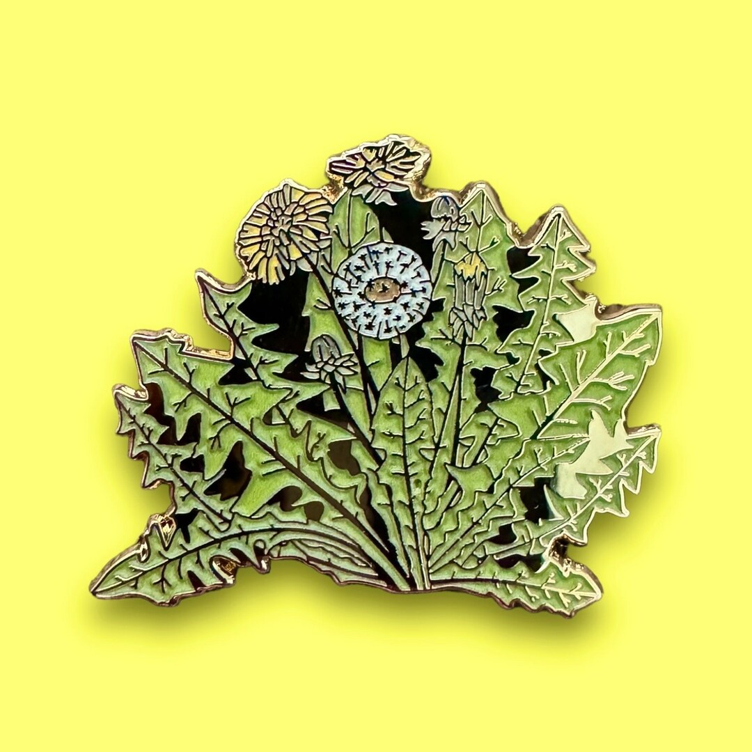 Dandelion Flower Enamel Pin,wildflower Pins,wildflowers,flower Gifts ...