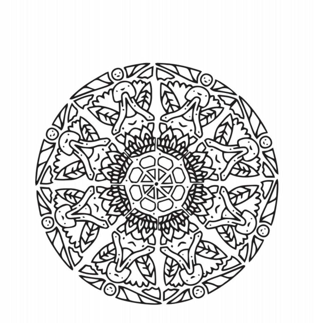 Simple Mandala Animals 200 Coloring Pages for Adults - Etsy