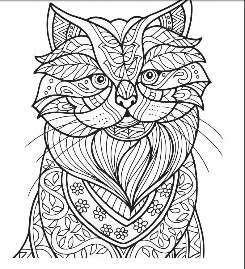 Simple Mandala Animals 200 Coloring Pages for Adults - Etsy