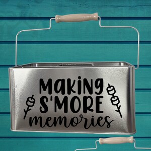 Galvanized White Metal S'mores Caddy the S'more the Merrier S'mores ...