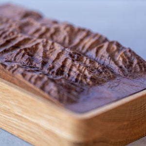 Mountain Topo 3D Map Box Design for CNC Shapeoko X-carve DXF Fusion STL ...