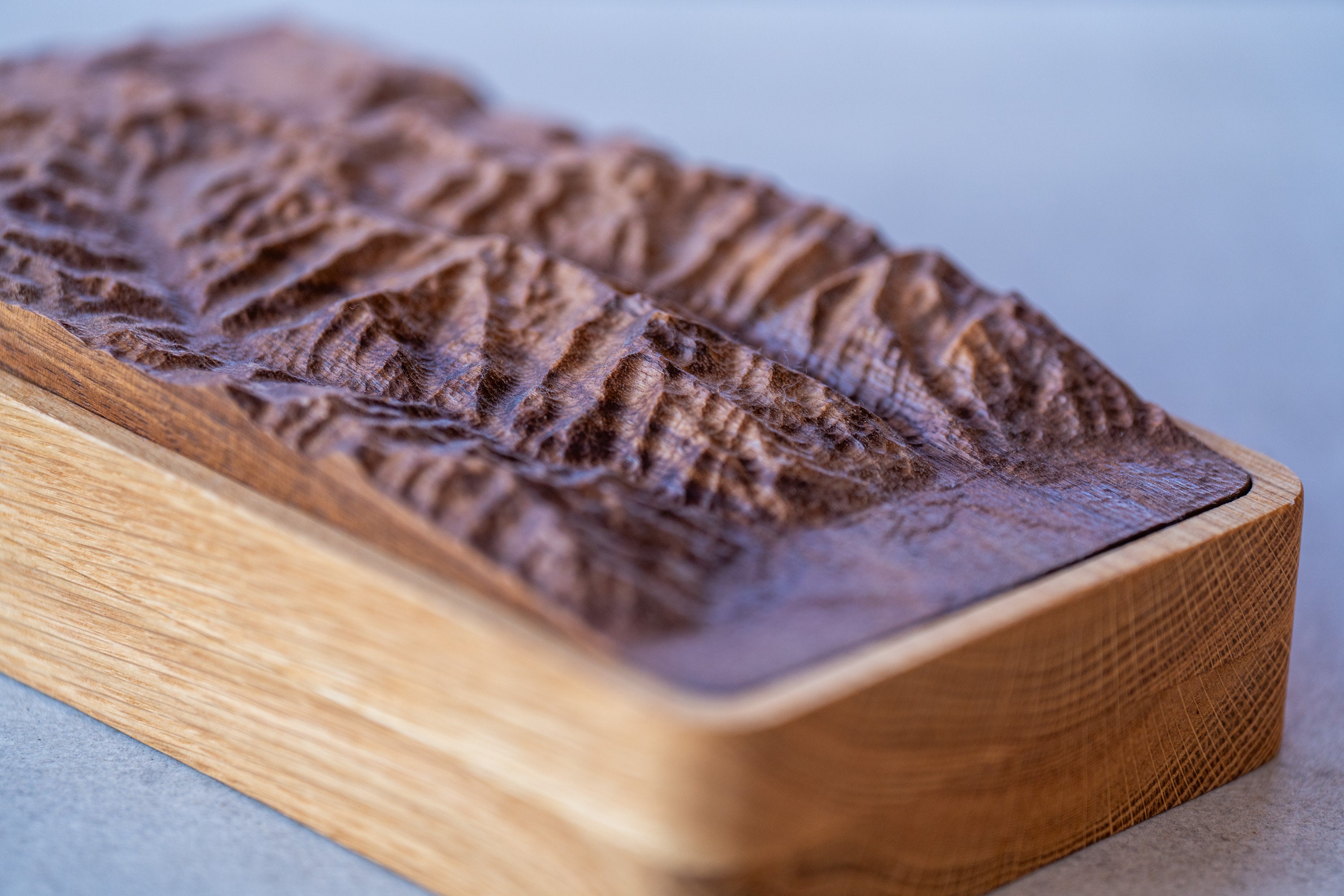 Mountain Topo 3D Map Box Design for CNC Shapeoko X-carve DXF Fusion STL ...