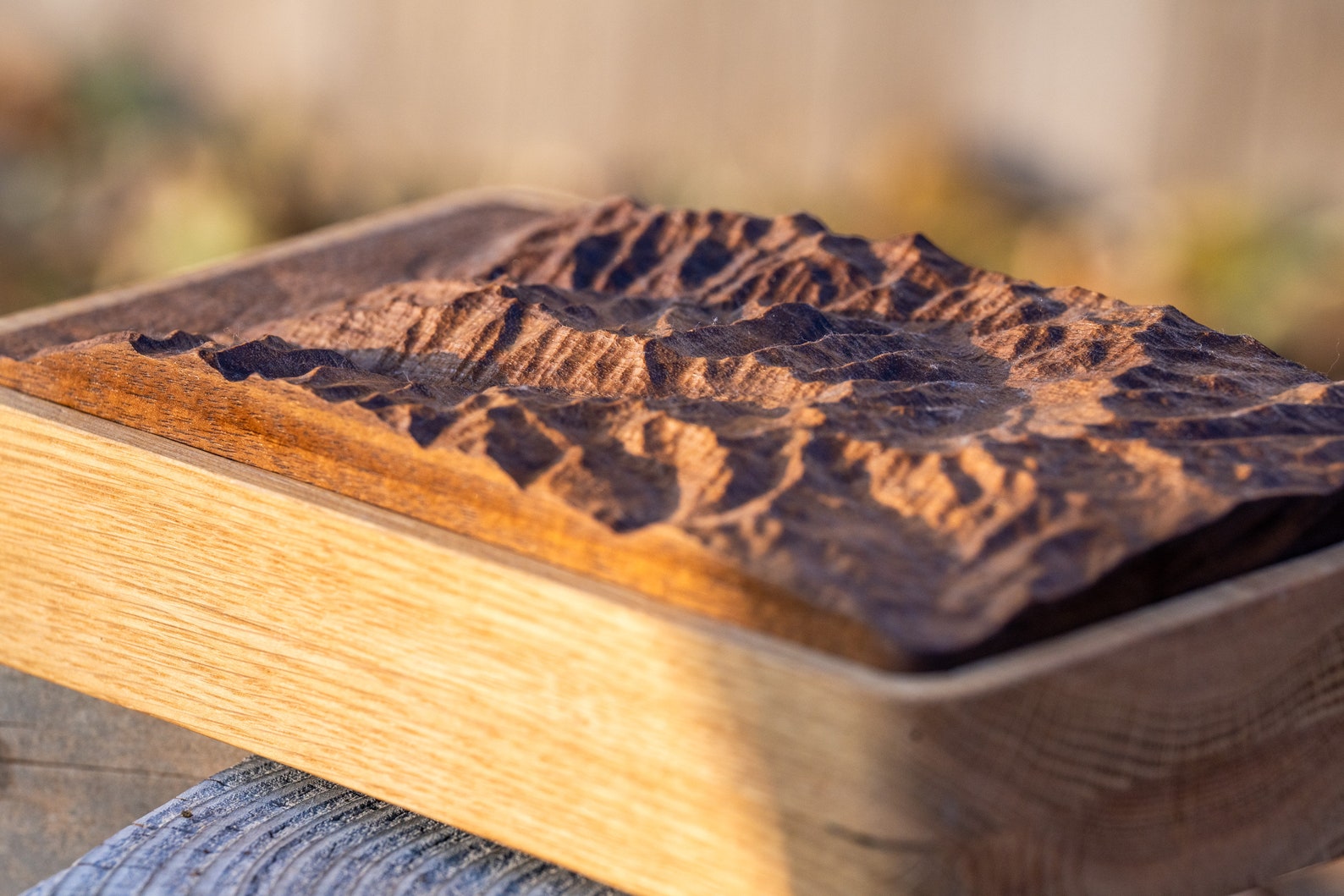 Mountain Topo 3D Map Box Design for CNC Shapeoko X-carve DXF Fusion STL ...