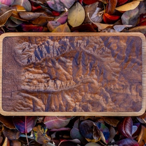 Mountain Topo 3D Map Box Design for CNC Shapeoko X-carve DXF Fusion STL ...