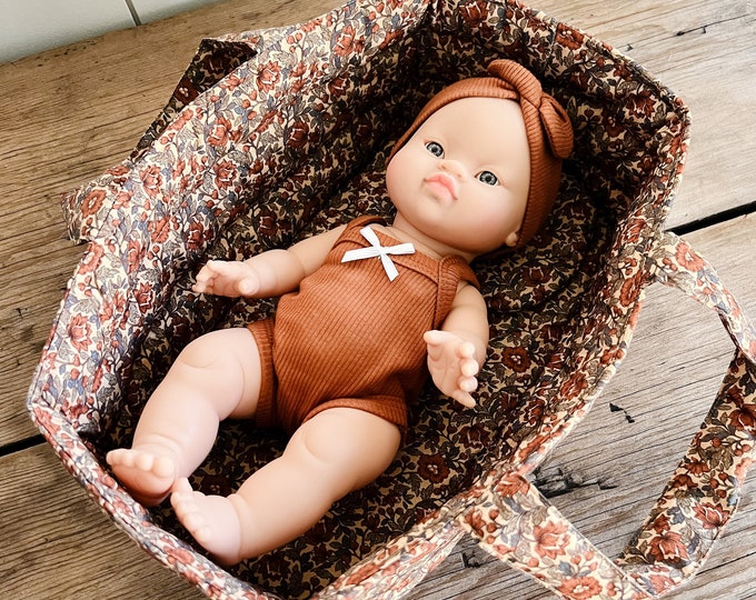 Flora Floral Baby Doll Bassinet | Minikane Paola Reina Doll Bed | Baby ...