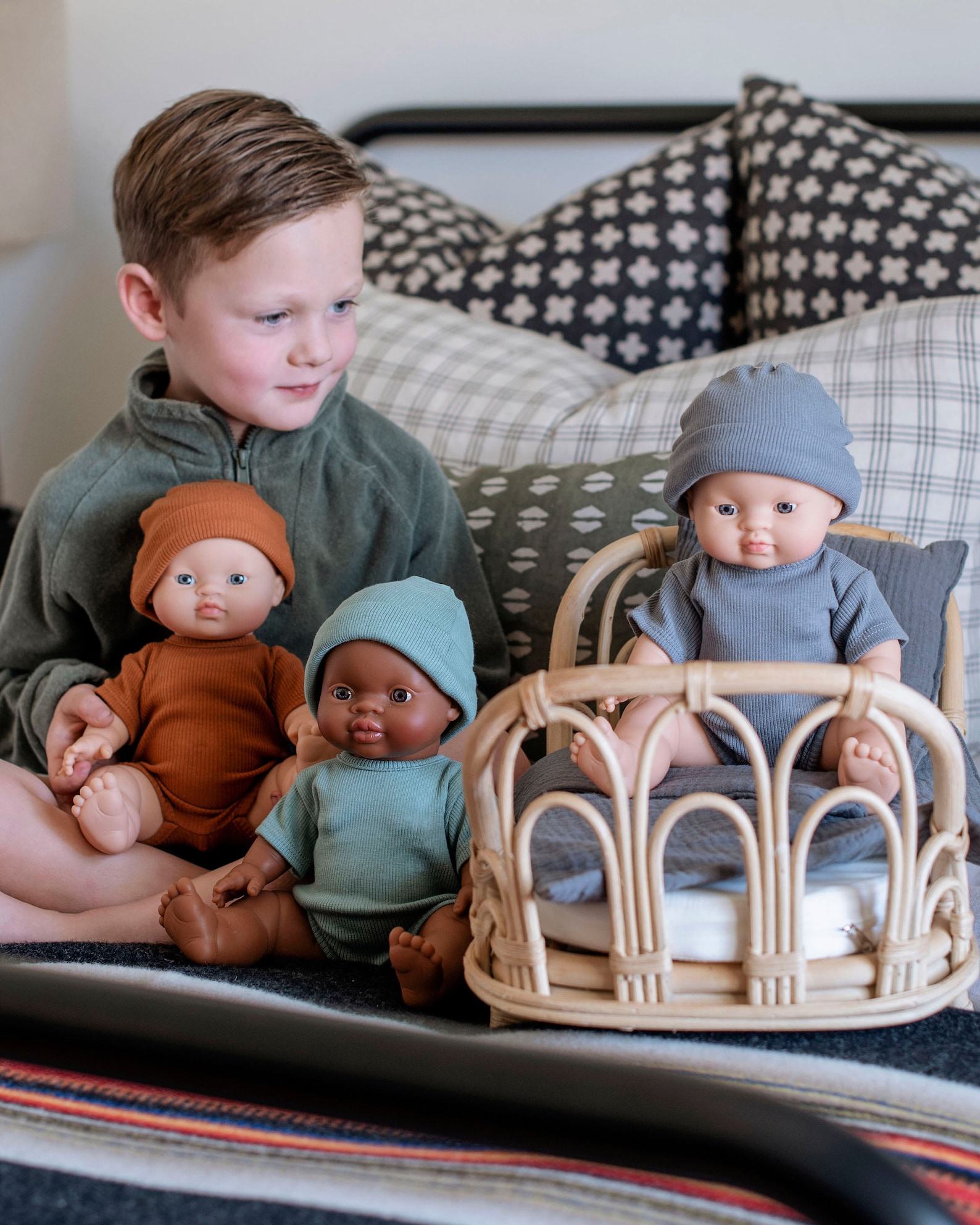 Archie Baby Boy With Blue Eyes and Cognac Romper and Hat - Etsy