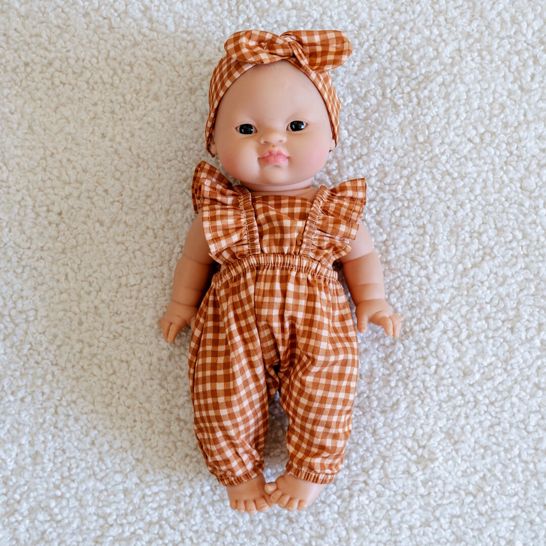 Baby Doll Gingham Romper and Headband | Baby Doll Clothing | Minikane ...