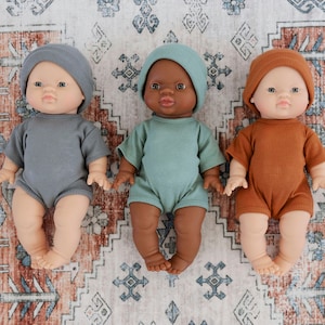 Huck | Baby Boy With Blue Eyes and Smoky Blue Romper and Hat - Etsy