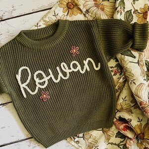 Personalized Fall Winter Hand Embroidered Baby and Toddler Sweaters - Etsy