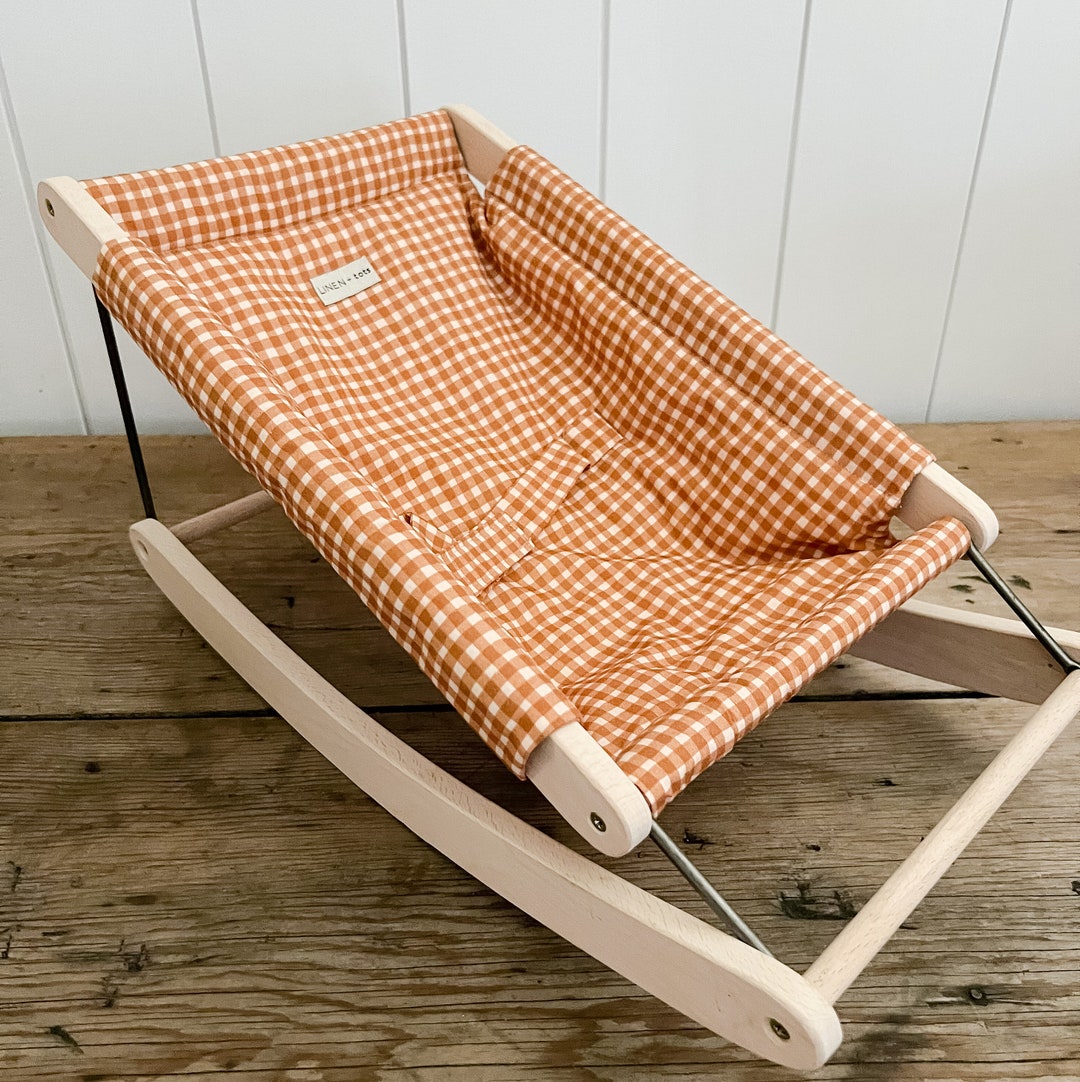 Gingham Baby Doll Rocker | Minikane Doll Rocker | Boutique High End ...