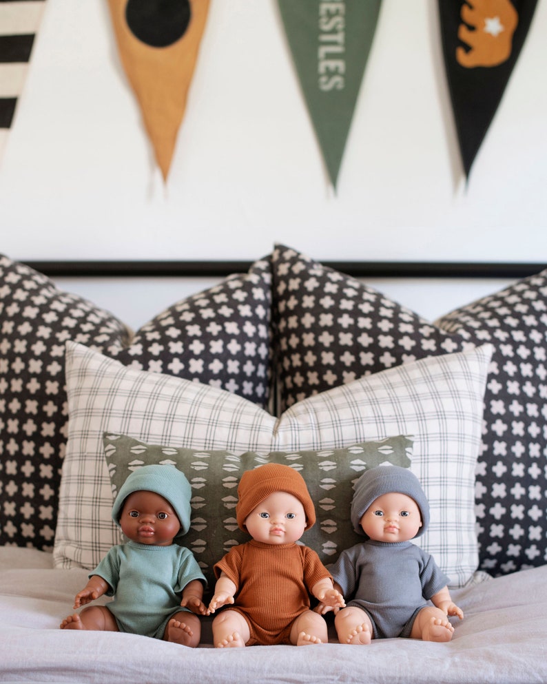 Archie | Baby Boy With Blue Eyes and Cognac Romper and Hat - Etsy