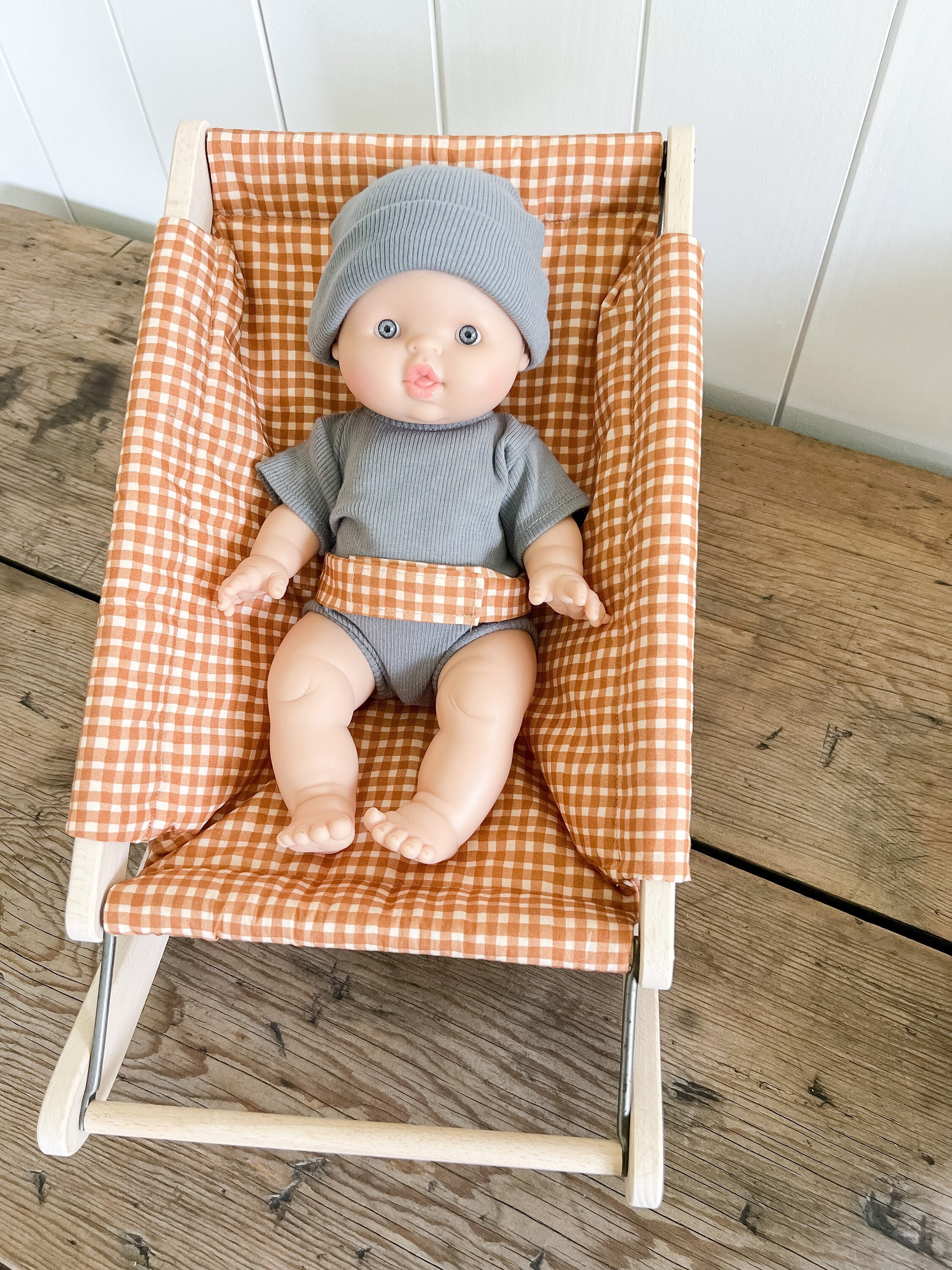 Gingham Baby Doll Rocker Minikane Doll Rocker Boutique - Etsy