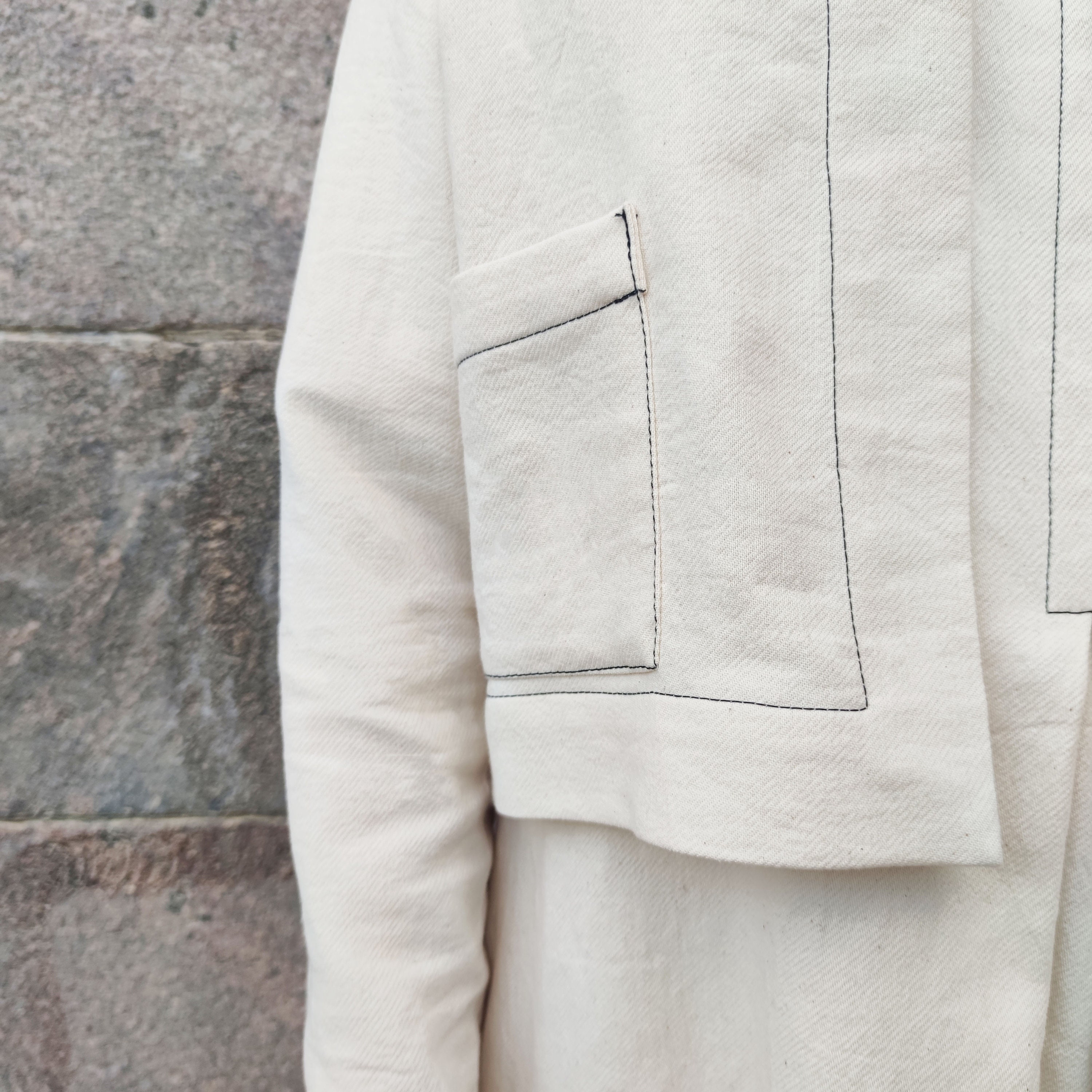 White Cotton Classy Jacket for Women, Japanese Style Minimal Jacket - Etsy