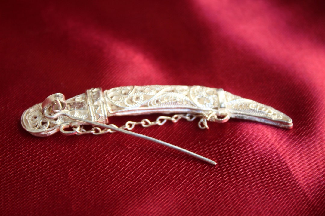 Handcrafted Silver Filigree - Sword Pin Jewelry, Brooches | Bridegroom ...