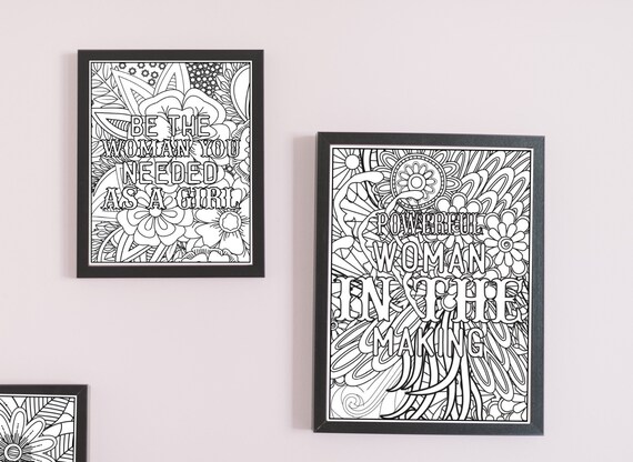 20 Women's Strength Motivation Color Page Printable - Etsy