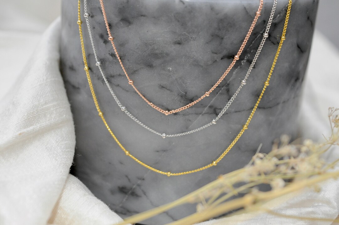 Dainty 18k Gold Choker Necklace / Collar minimalista / Dainty Layer ...
