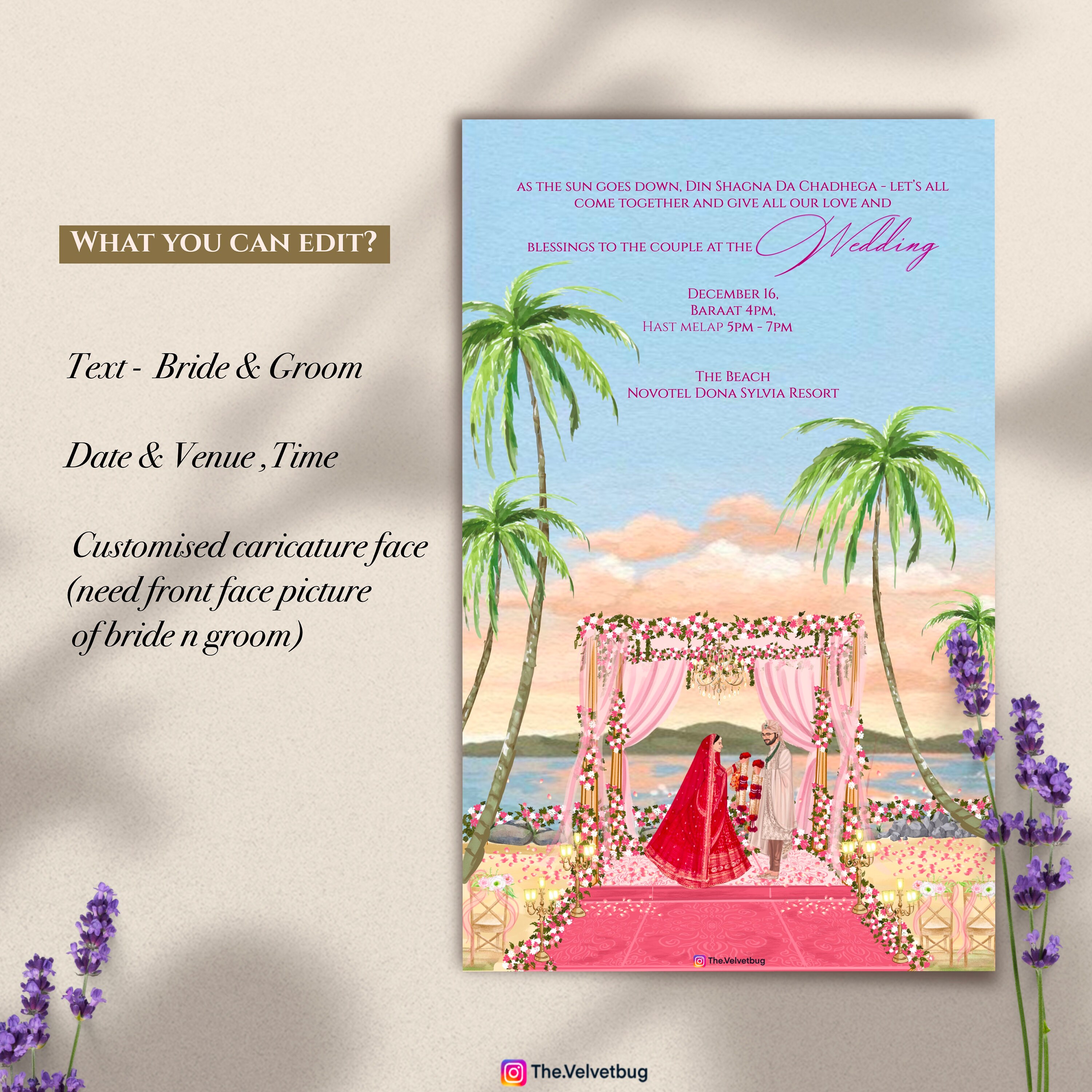 Unique Wedding Invite 2024, Customised Wedding Invitation, Digital ...