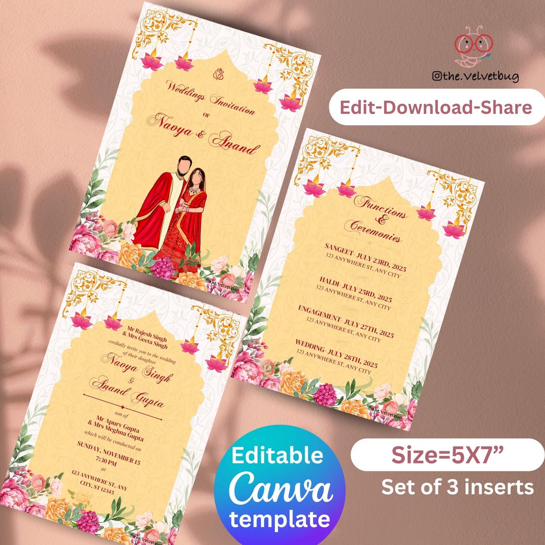Indian Wedding Card as Indian Wedding Invite, Indian Wedding Invitation ...