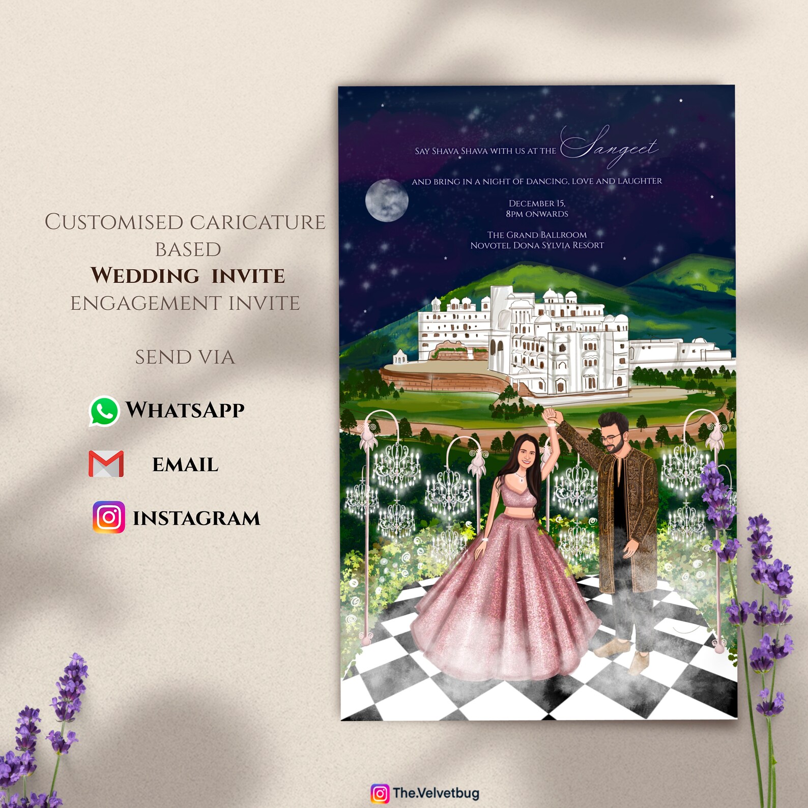 Custom Hindu Wedding Invitation, Digital E-invite 2024 - Etsy