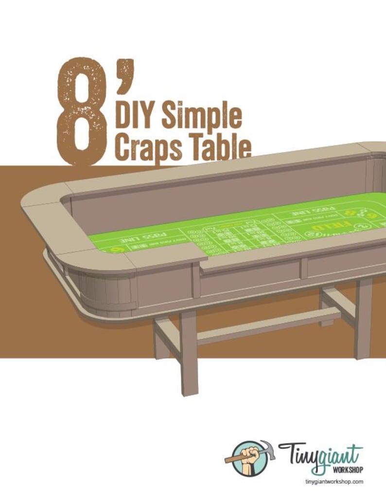 DIY Simple 8' Craps Table Plans - Etsy