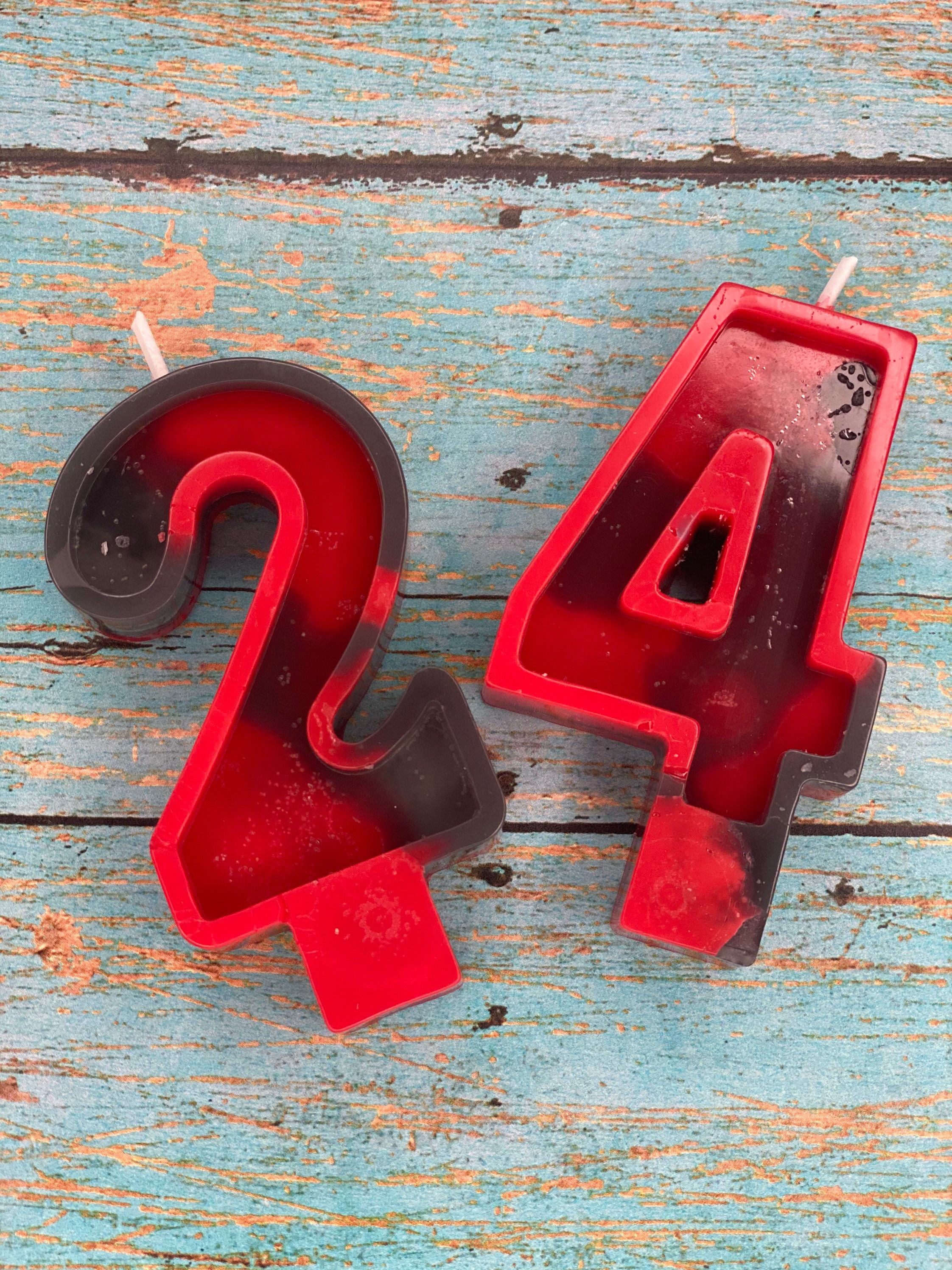 Custom Color Cake Number Candles Multicolored Number Cake - Etsy UK