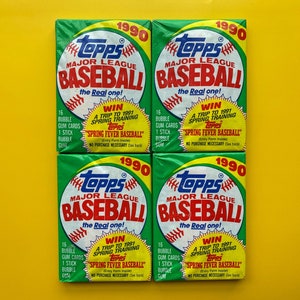 1990 Topps Baseball Wax Packs - Unopened Lot Of (4) - Etsy