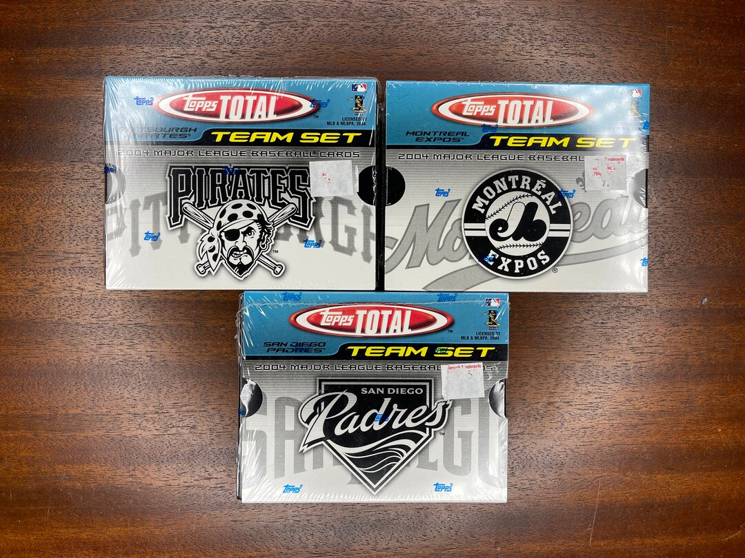 2004 Topps Baseball Total Team Sets, Lot of (3), Pirates, Expos, Padres ...