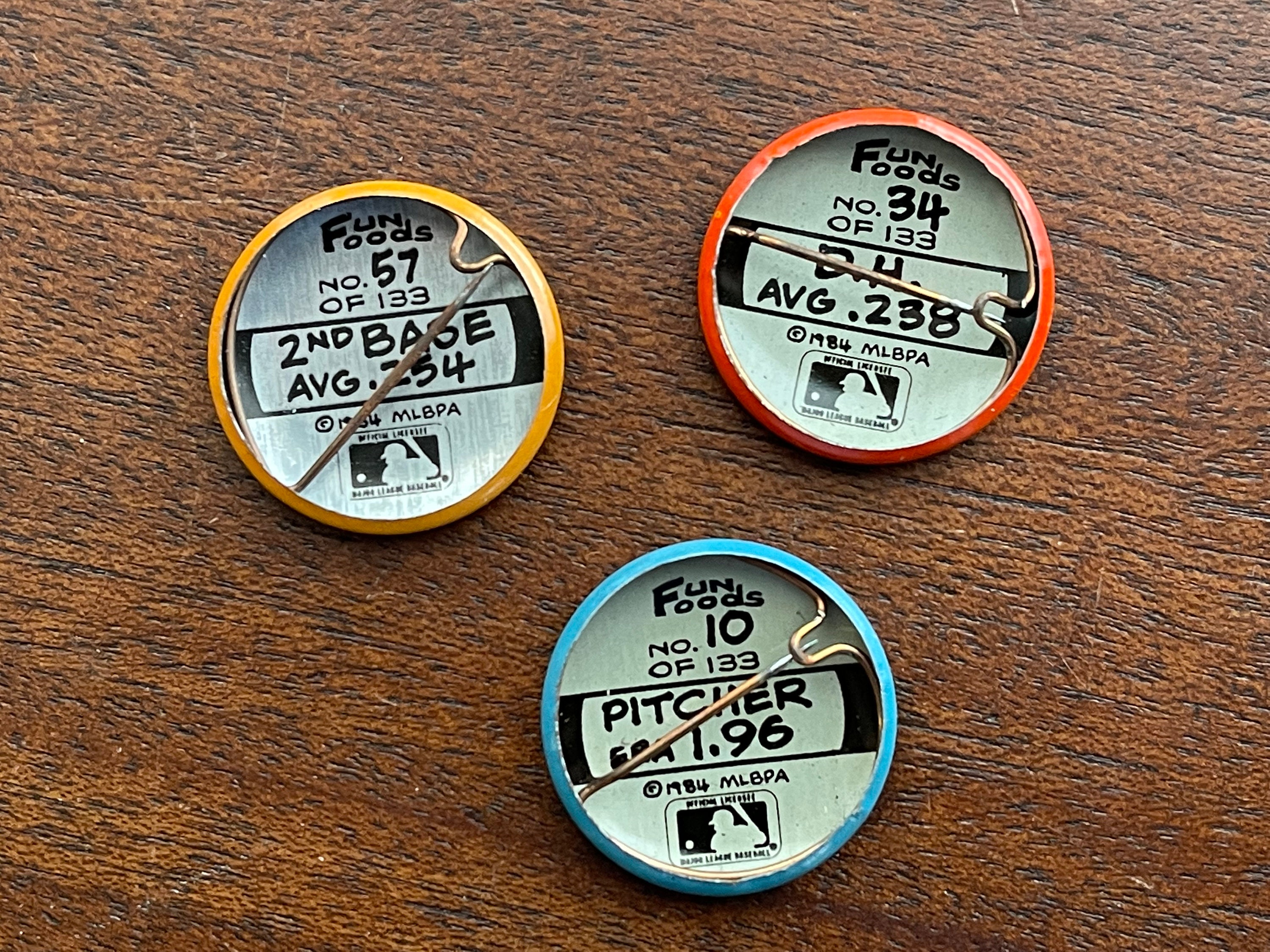 1984 Major League Baseball Buttons, Lot of (4) Packs, Fun Foods, Pin ...