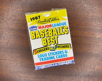 1987 Fleer Baseball Logo Stickers And Trading Cards Factory | Etsy