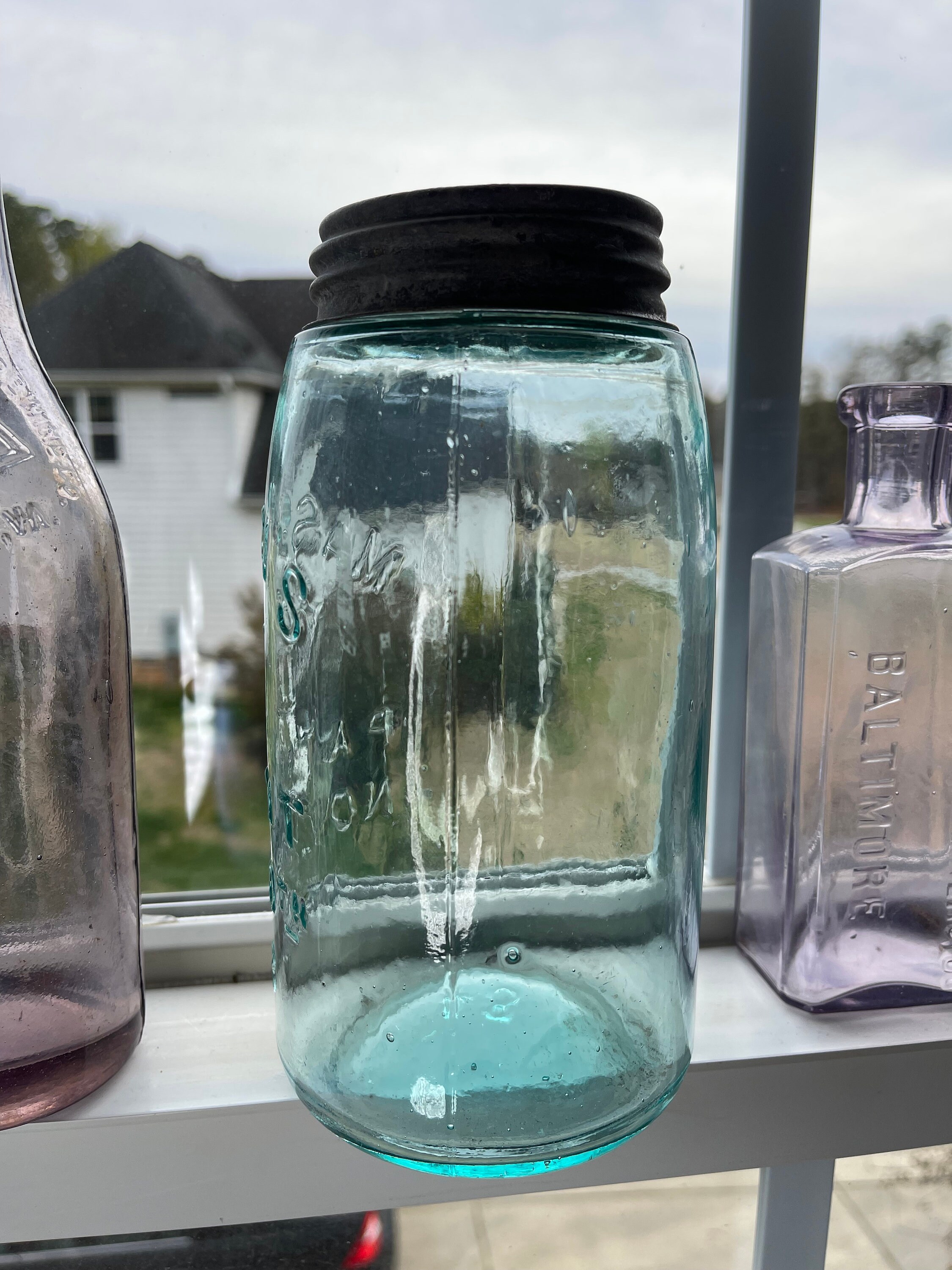 Keystone Vintage Quart Mason Jar Mason's Patent Nov. - Etsy