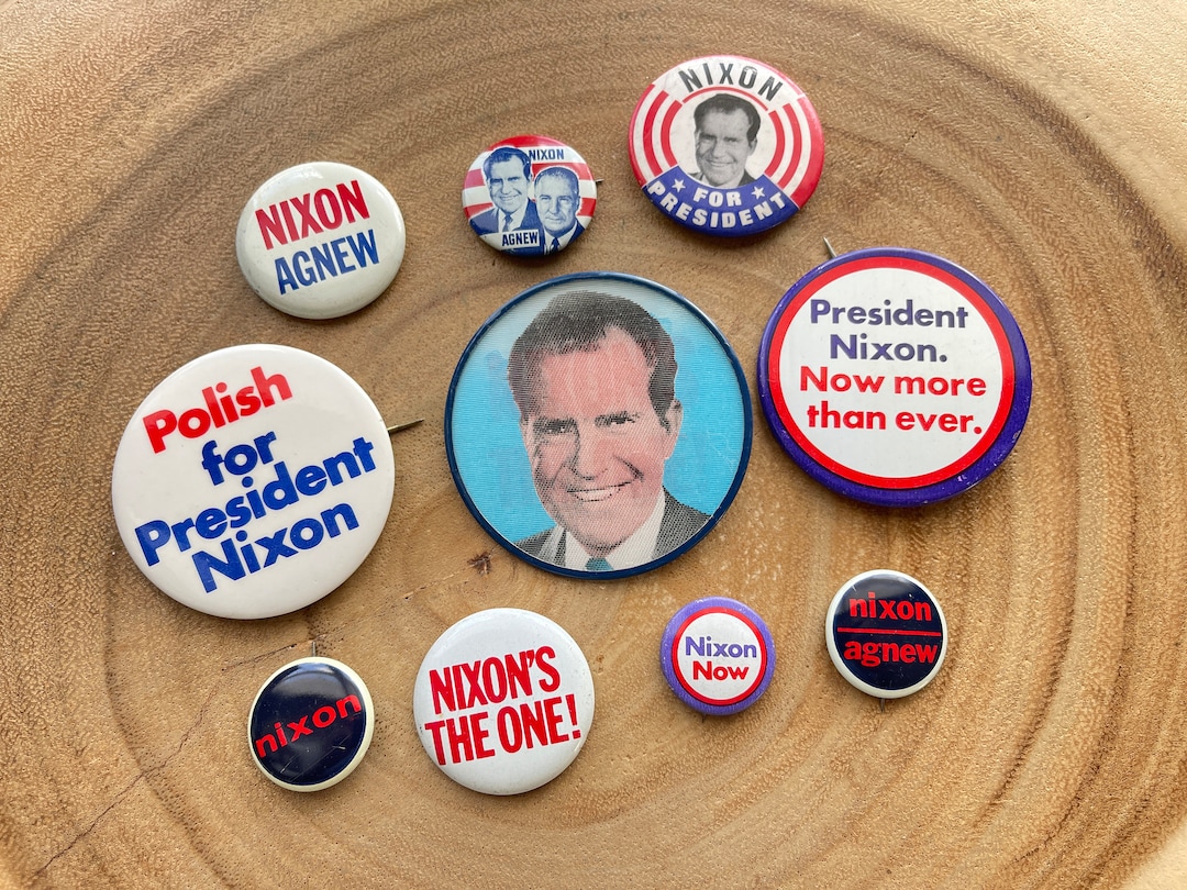 Vintage Richard Nixon Campaign Buttons, Lot of 10, Great Gift Idea - Etsy