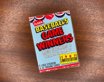 1987 Fleer Baseball Logo Stickers and Trading Cards Factory | Etsy
