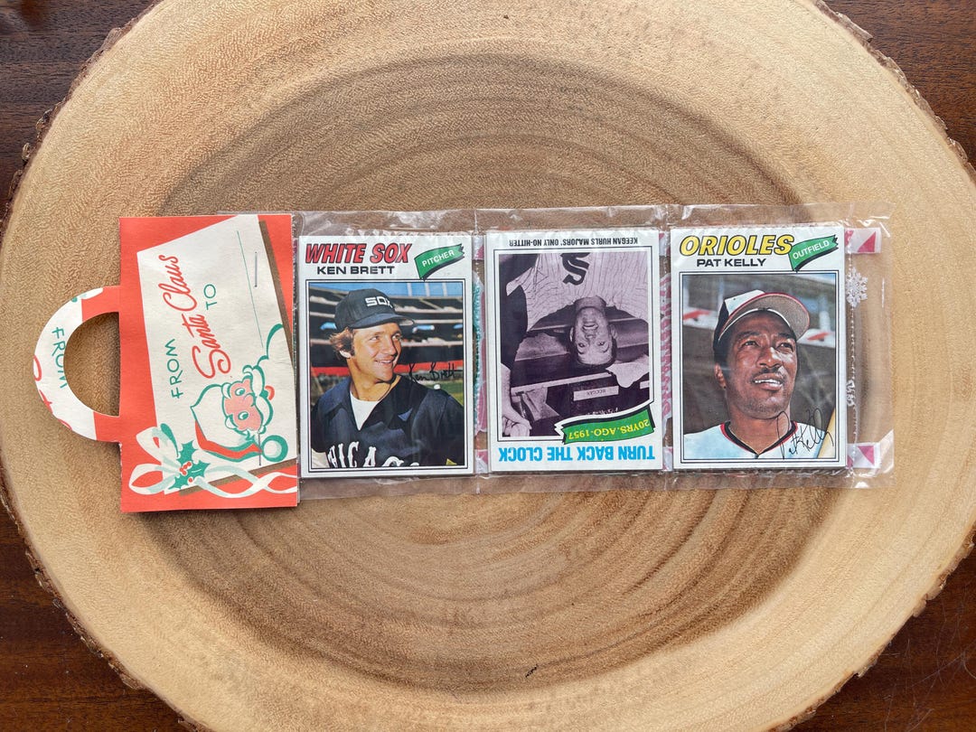 1977 Topps Baseball Holiday Rack Pack - (1) Rack Pack, 12 Cards - Etsy
