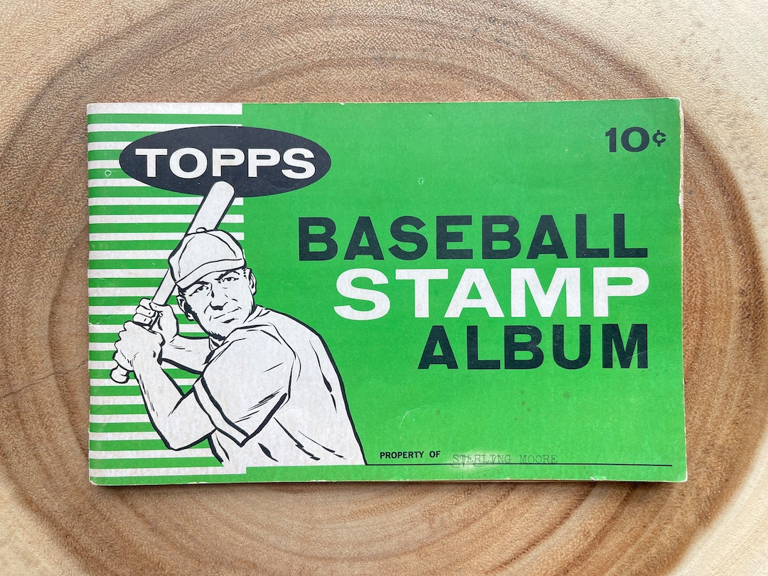 1961 Topps Baseball Stamp Album Including 60 Stamps Some Minor Damage ...