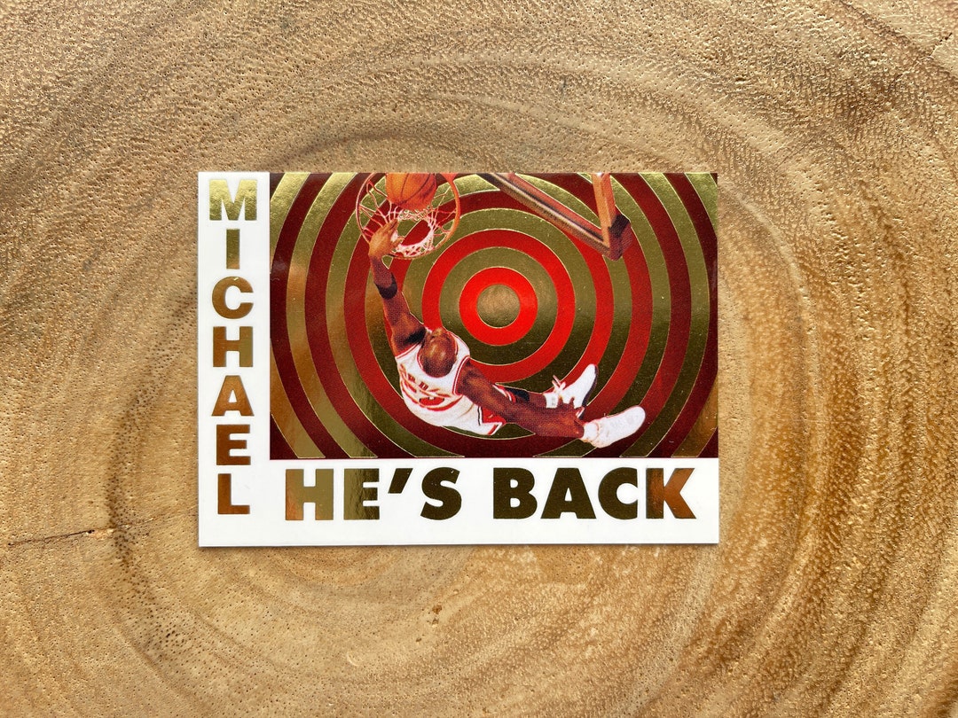 Michael Jordan, Michael, He's Back, Unlicensed Sports Card, Rare - Etsy