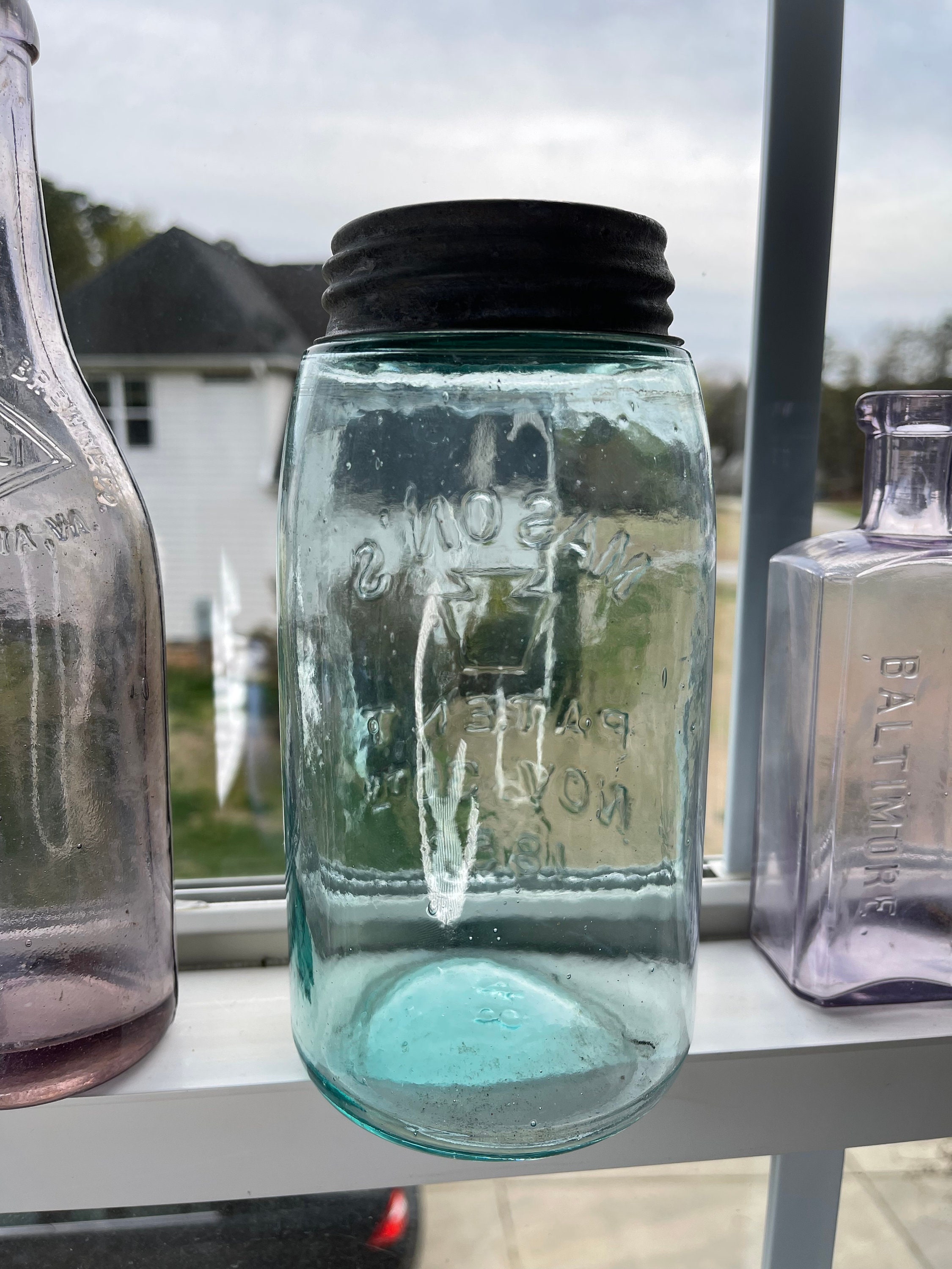 Keystone Vintage Quart Mason Jar Mason's Patent Nov. - Etsy