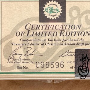 1991 Classic Draft Picks Basketball Factory Sealed Set, Includes Larry ...