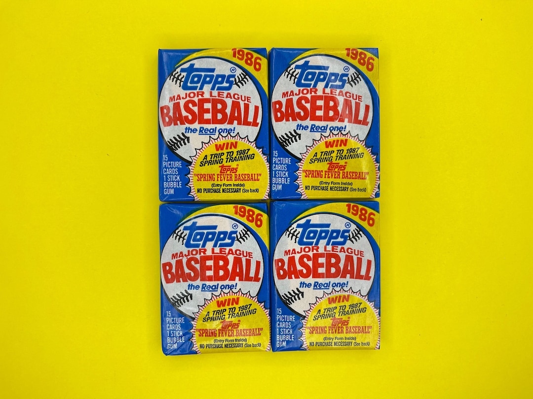 1986 Topps Baseball Wax Packs - Unopened Lot of (4) - Etsy