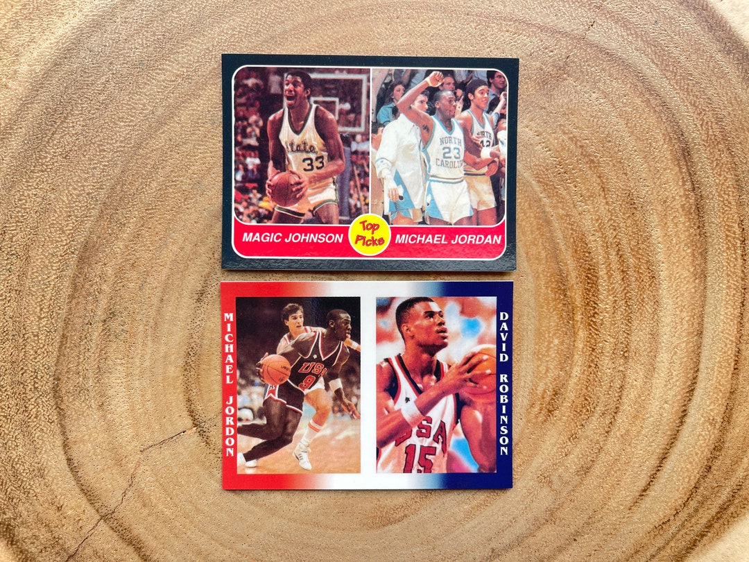 Michael Jordan Promo Cards, Lot of (2), Jordan, Magic, David Robinson ...