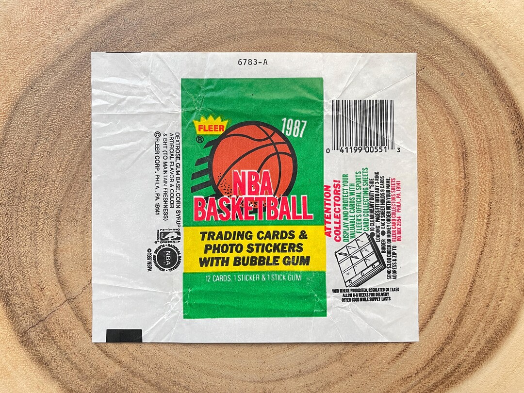 1987 Fleer Basketball Wax Pack Wrapper, You Get (1) Wax Pack Wrapper - Etsy