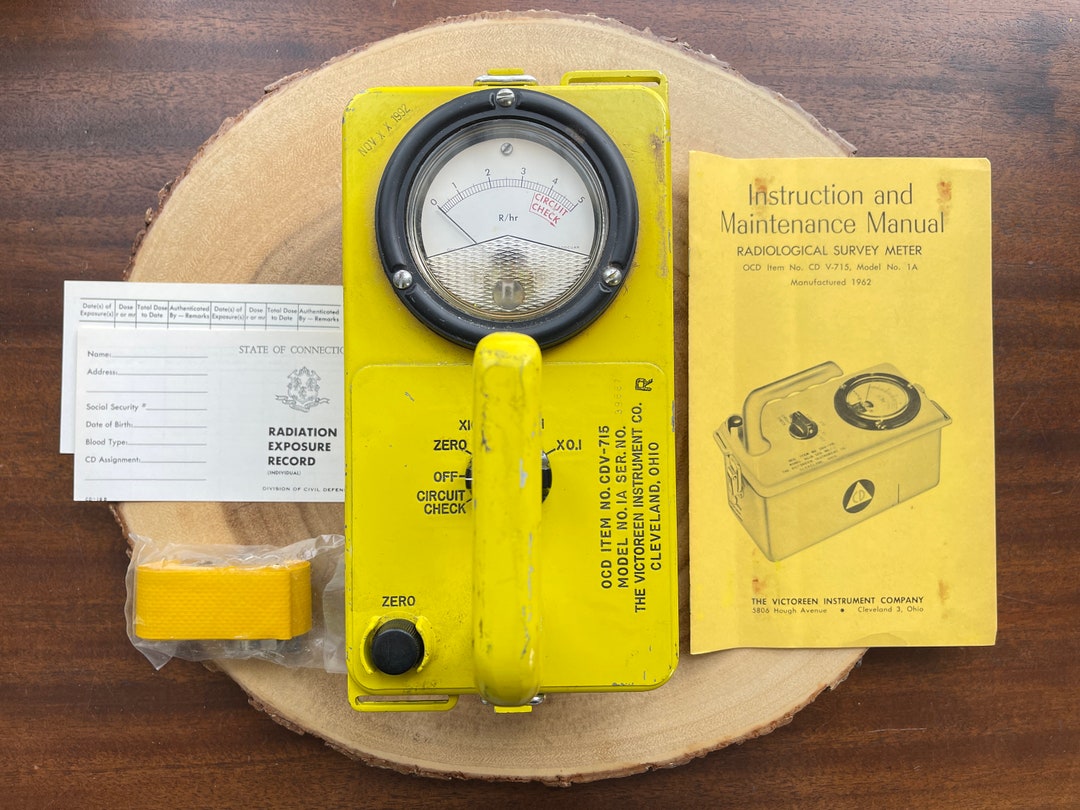 1960's Civil Defense Victoreen CDV-715 No. 1A Radiological Survey Meter ...