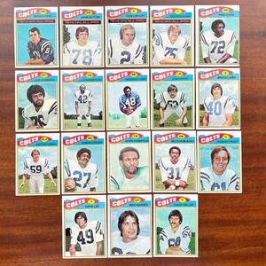 1977 Topps Football Cards, Lot of (18), Baltimore Colts - Etsy