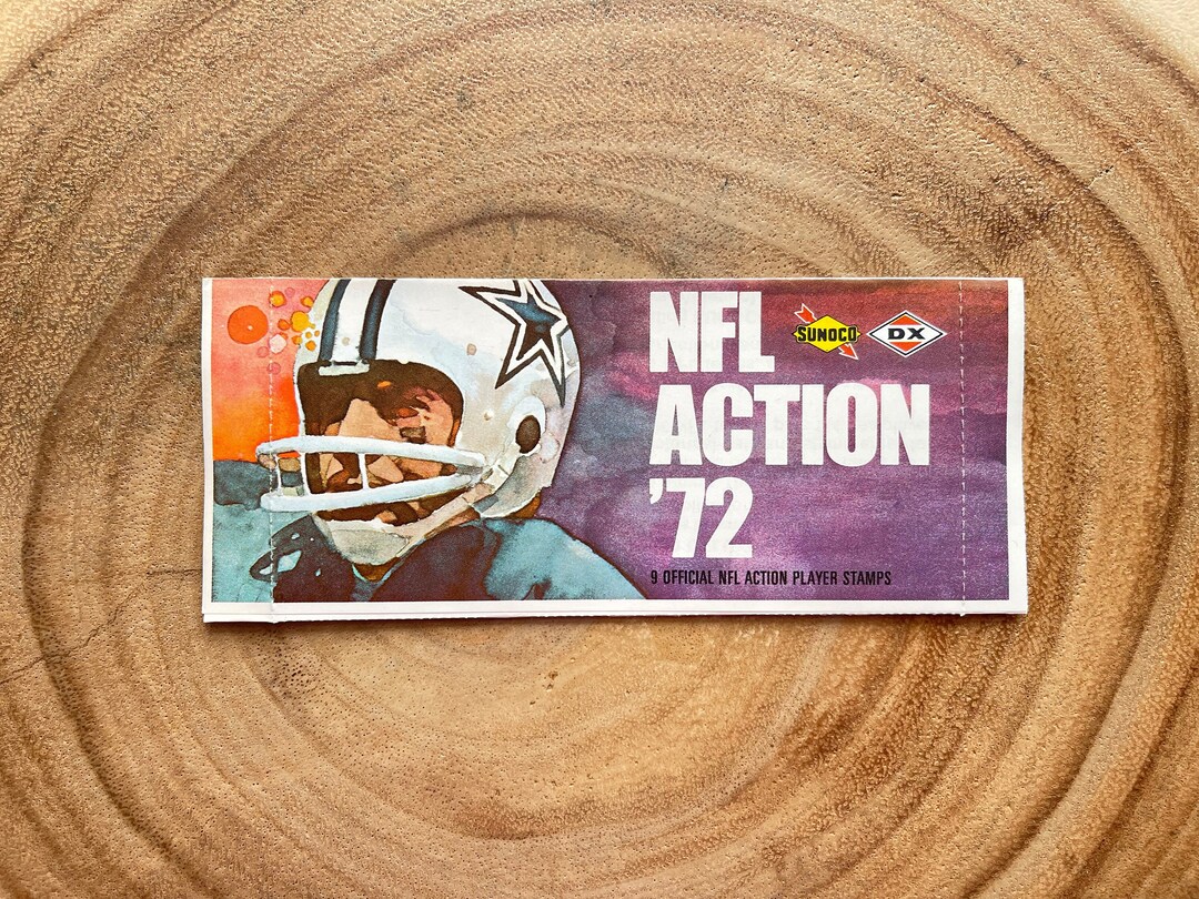 1972 Sunoco DX Football Sticker-stamps, (9) per Tri-fold, Look for ...