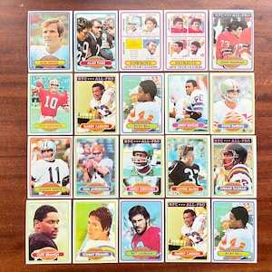 1980 Topps Football Cards, Lot of (20) - Etsy