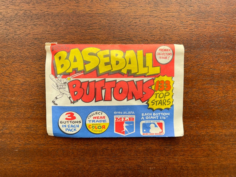 1984 Major League Baseball Buttons, Lot of (4) Packs, Fun Foods, Pin ...